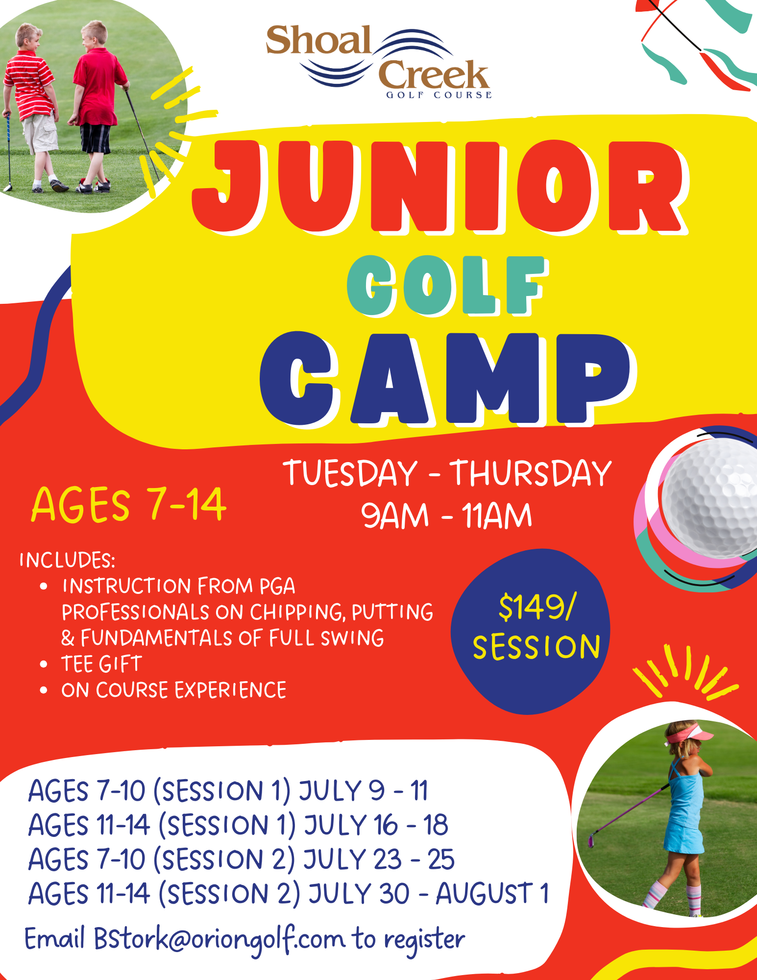 Shoal Creek Golf Course - Junior Camp